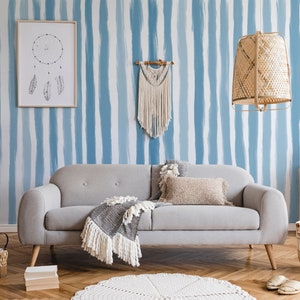 Watercolor Ocean Wall Decal Wallpaper Removable Landscape Wallpaper ...