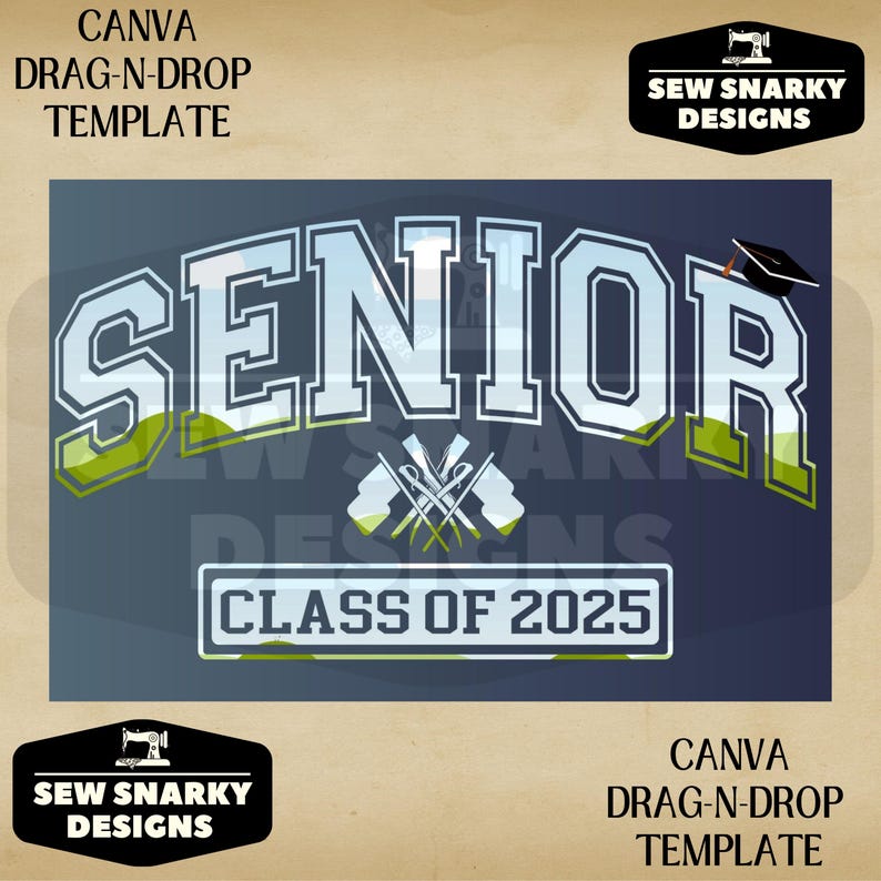 Color Guard Senior 2025 Canva Template | Drag and Drop Design ...