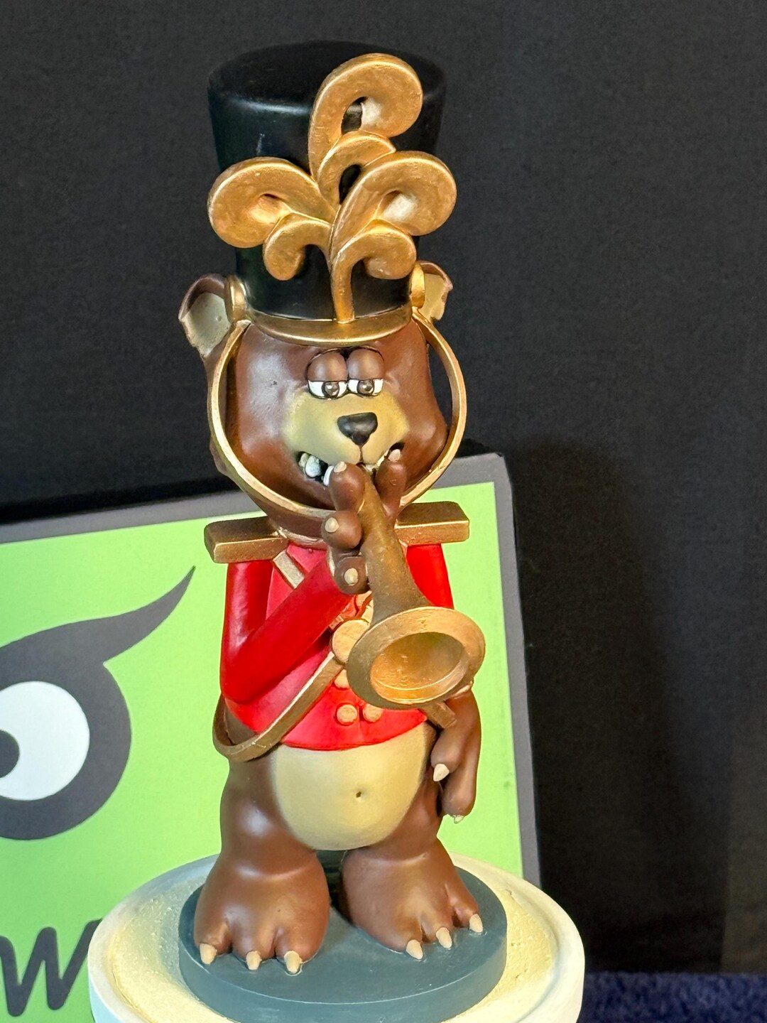 Trumpeter Bear Statue: Original Cartoon Design - Etsy