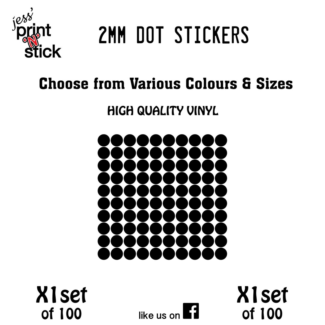 2mm Dot Stickers - Etsy