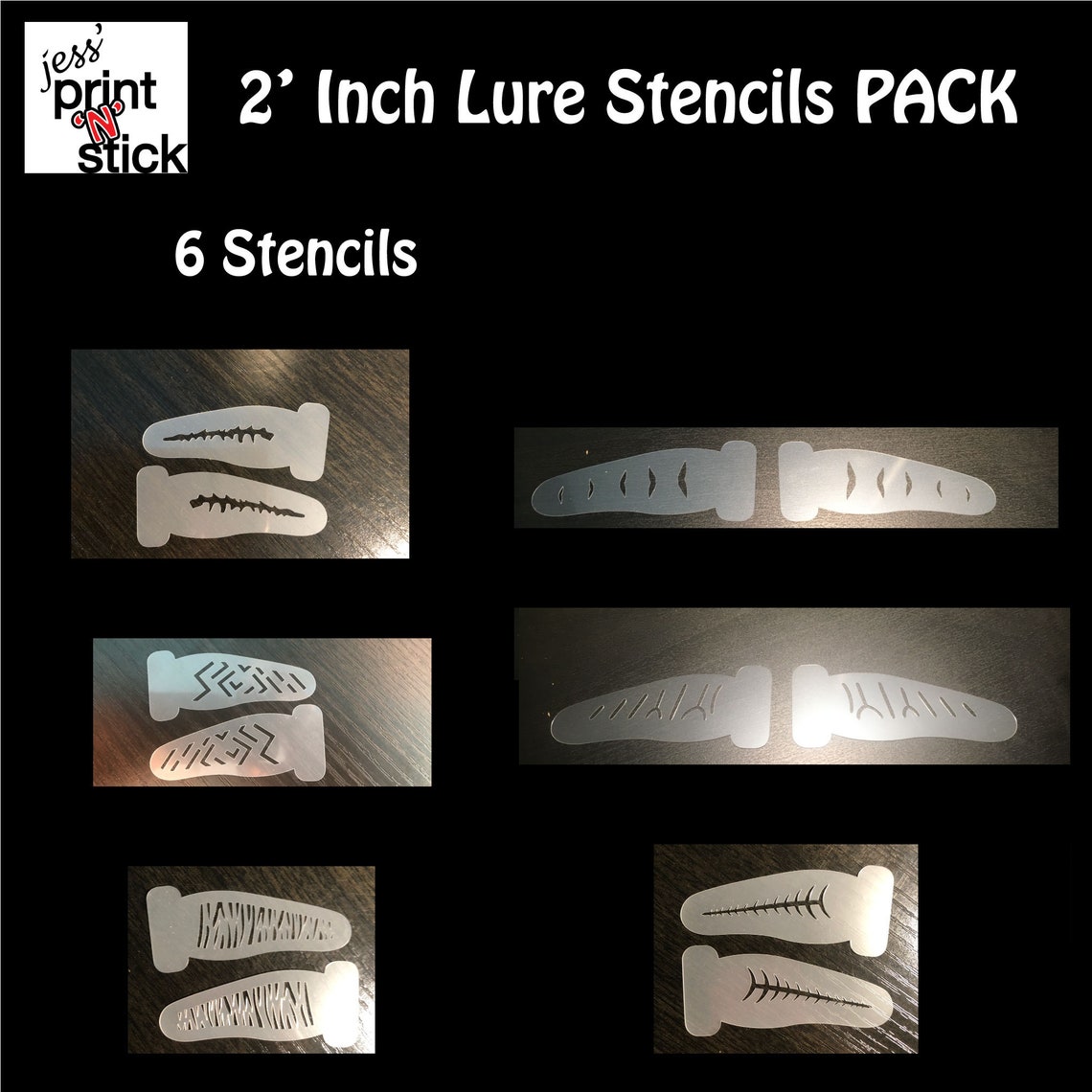 Fishing Lure Stencil - Stencil Packs - Etsy