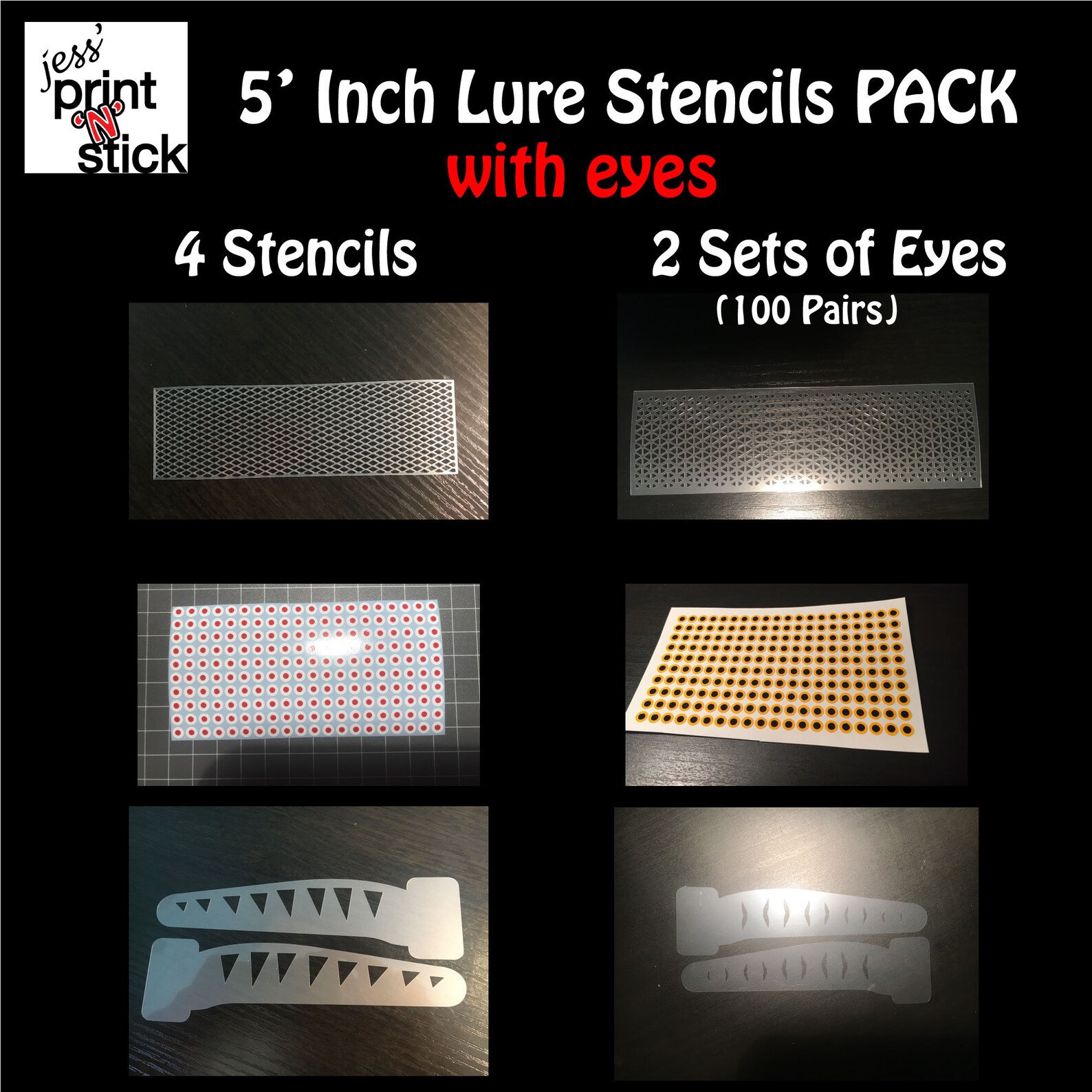 Fishing Lure Stencil - Stencil Packs - Etsy