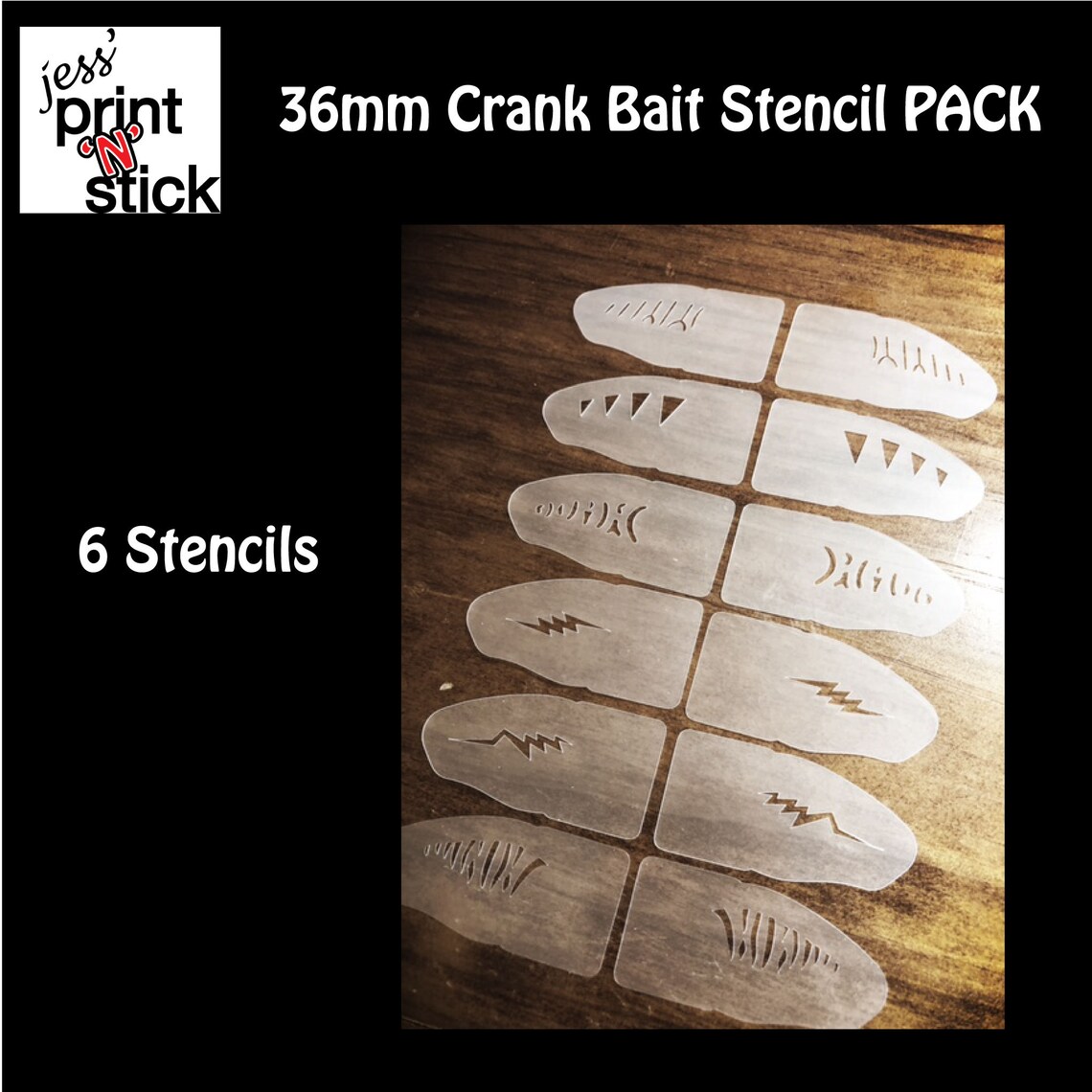 Fishing Lure Stencil - Stencil Packs - Etsy