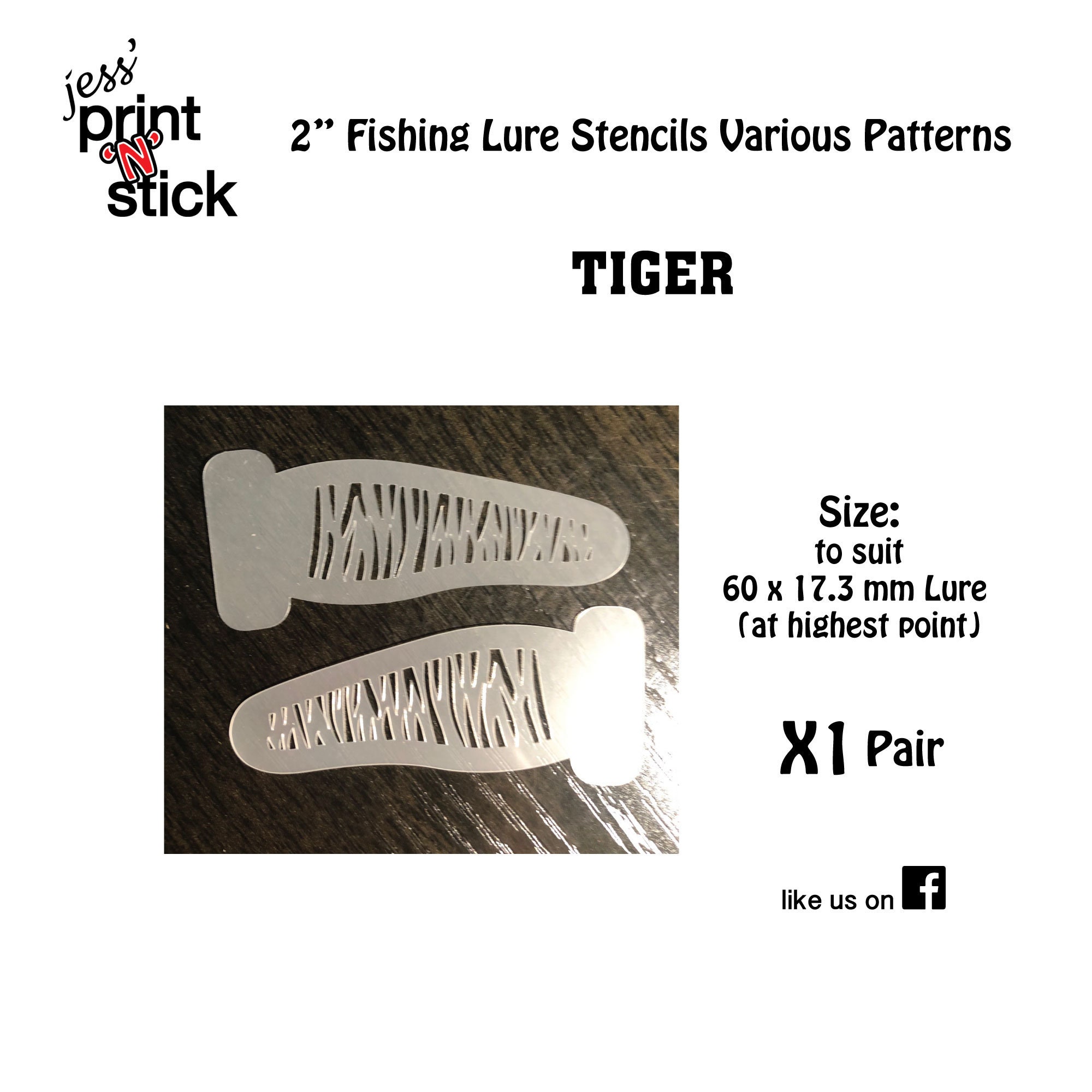 2 Fishing Lure Stencils Various Patterns - Etsy