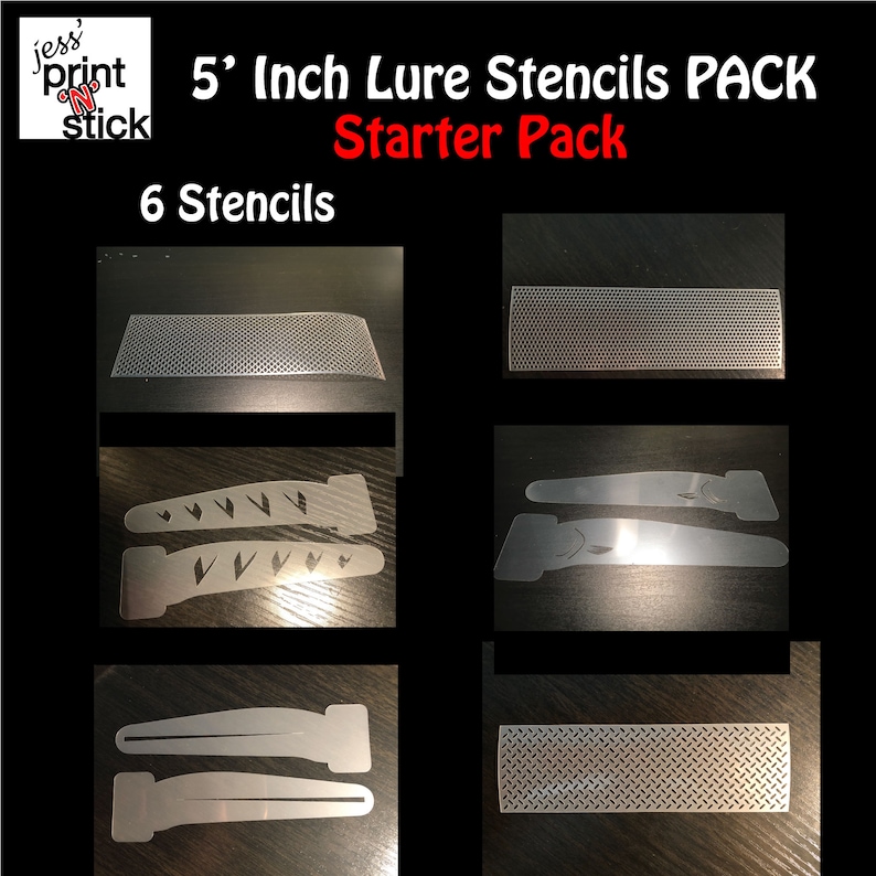 Fishing Lure Stencil - Stencil Packs - Etsy