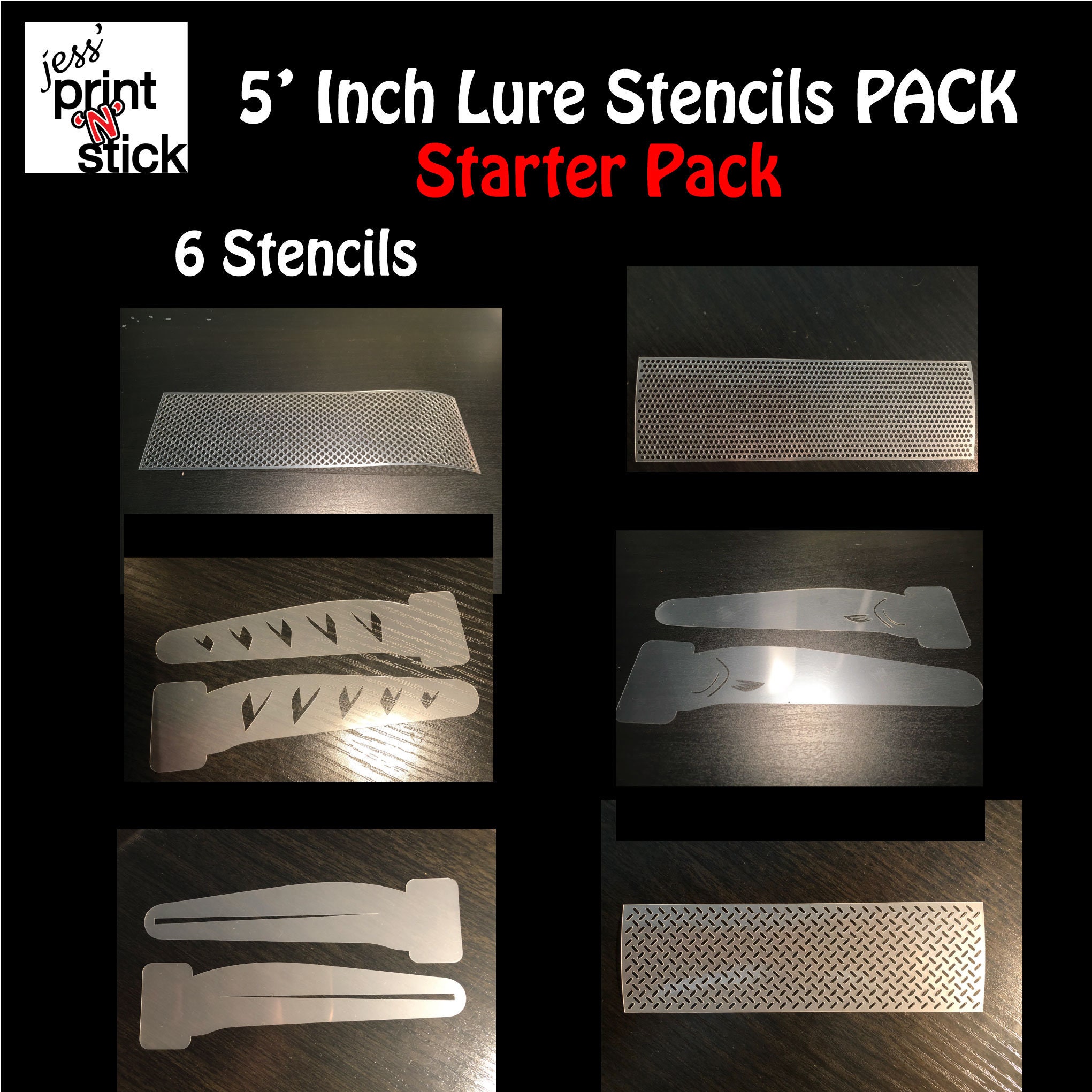 Fishing Lure Stencil - Stencil Packs - Etsy