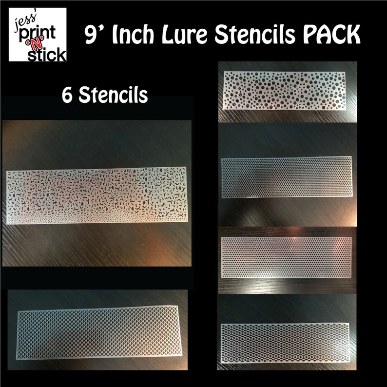 Fishing Lure Stencil - Stencil Packs - Etsy