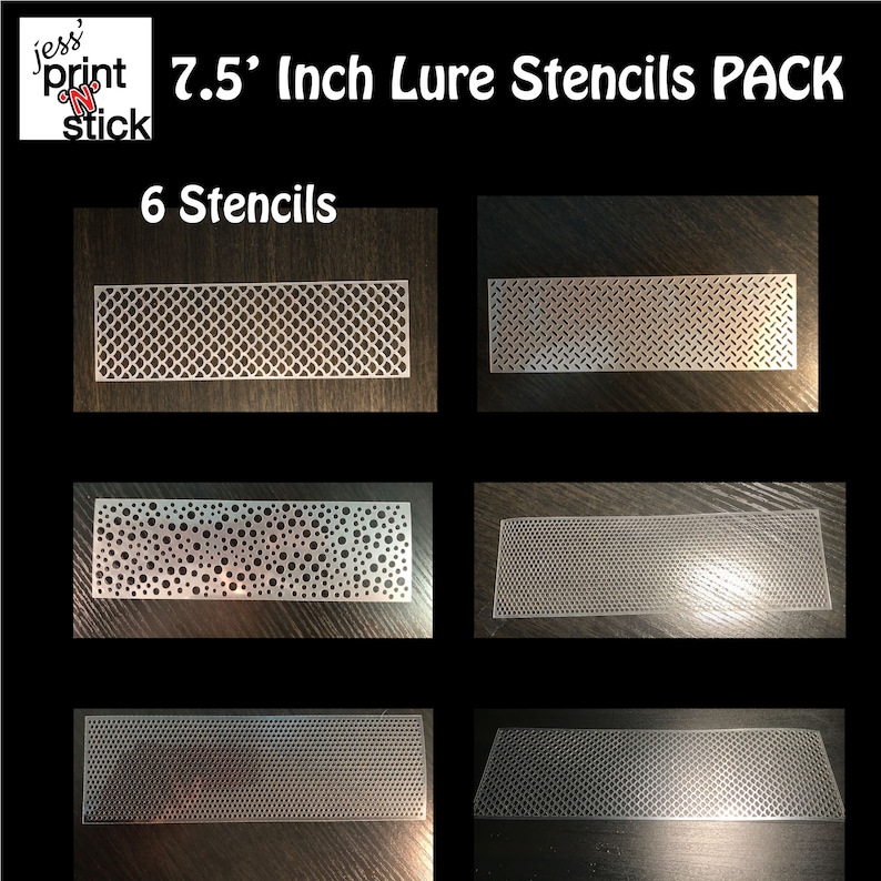 Fishing Lure Stencil - Stencil Packs - Etsy