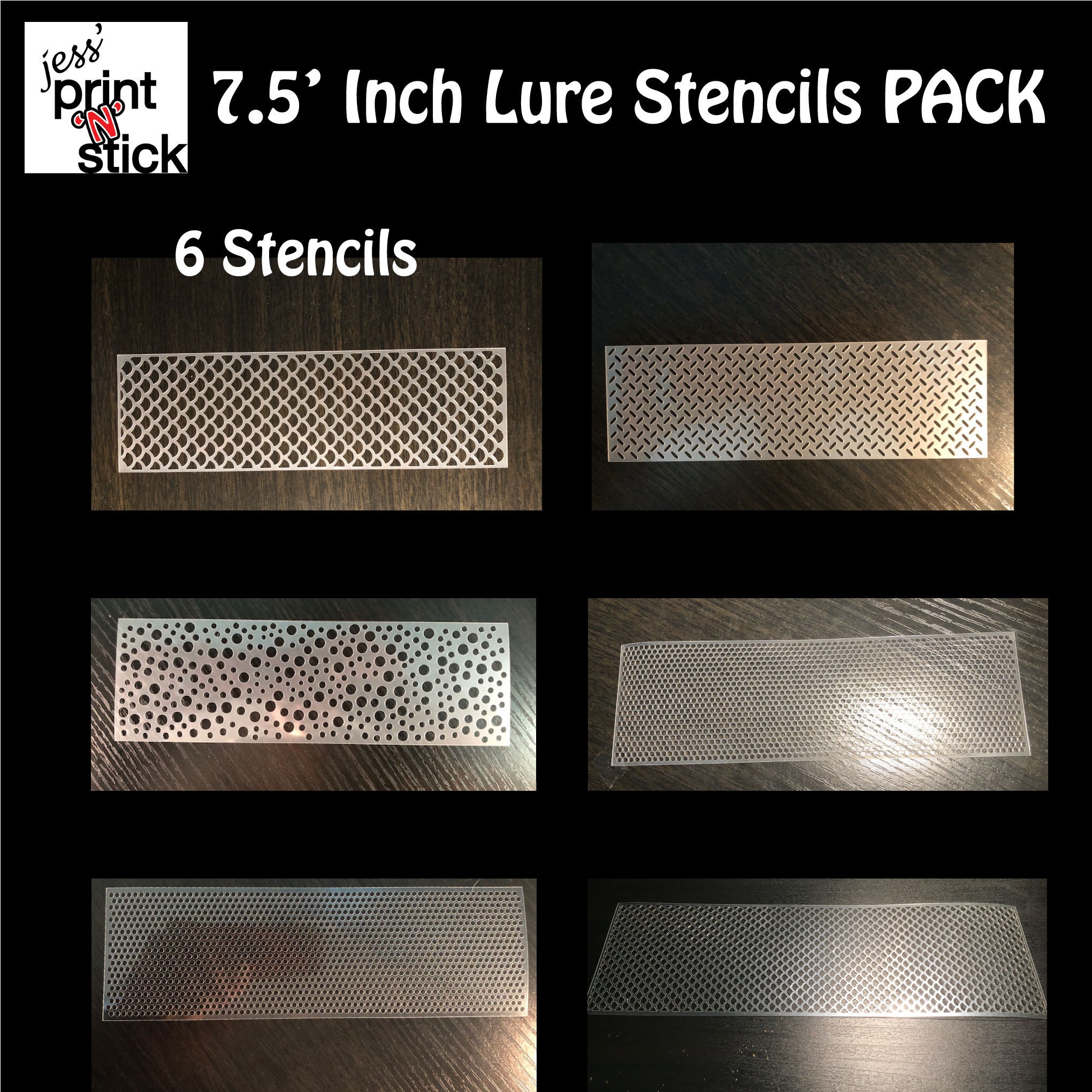Fishing Lure Stencil - Stencil Packs - Etsy