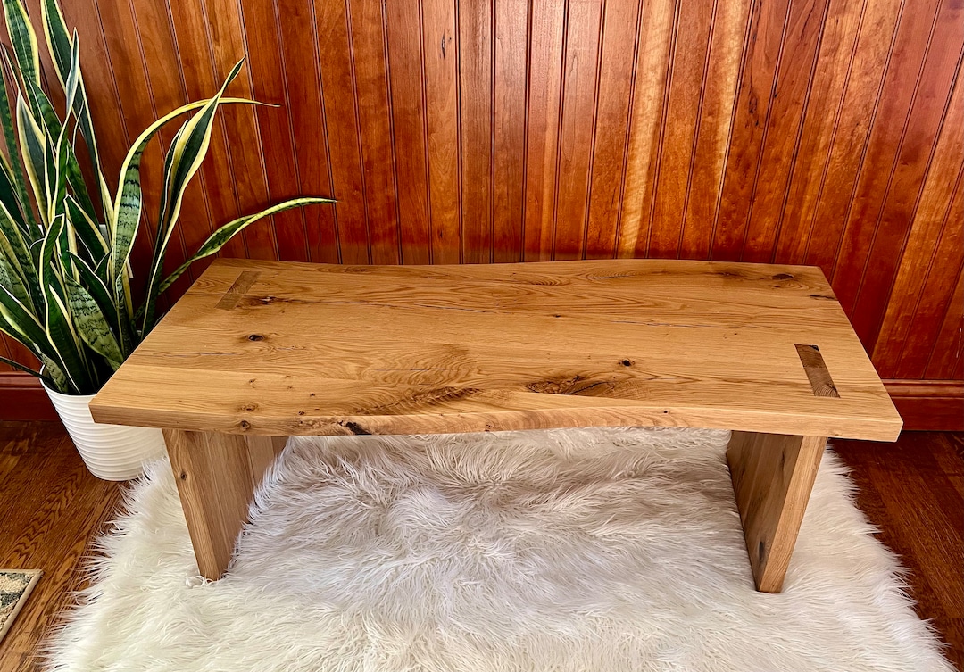 Live Sawn White Oak Bench 48" | Amish Made Bench | Entryway Bench - Etsy