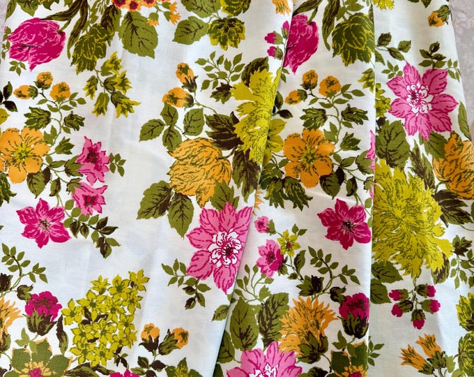 Vintage Waverly 1950s Bonded Fabric ‘caroline’ Pattern, Unused Mid ...