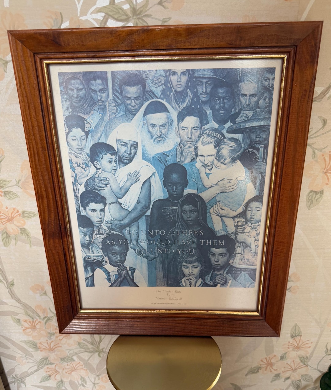 Norman Rockwell Golden Rule Vintage Framed Print - Etsy