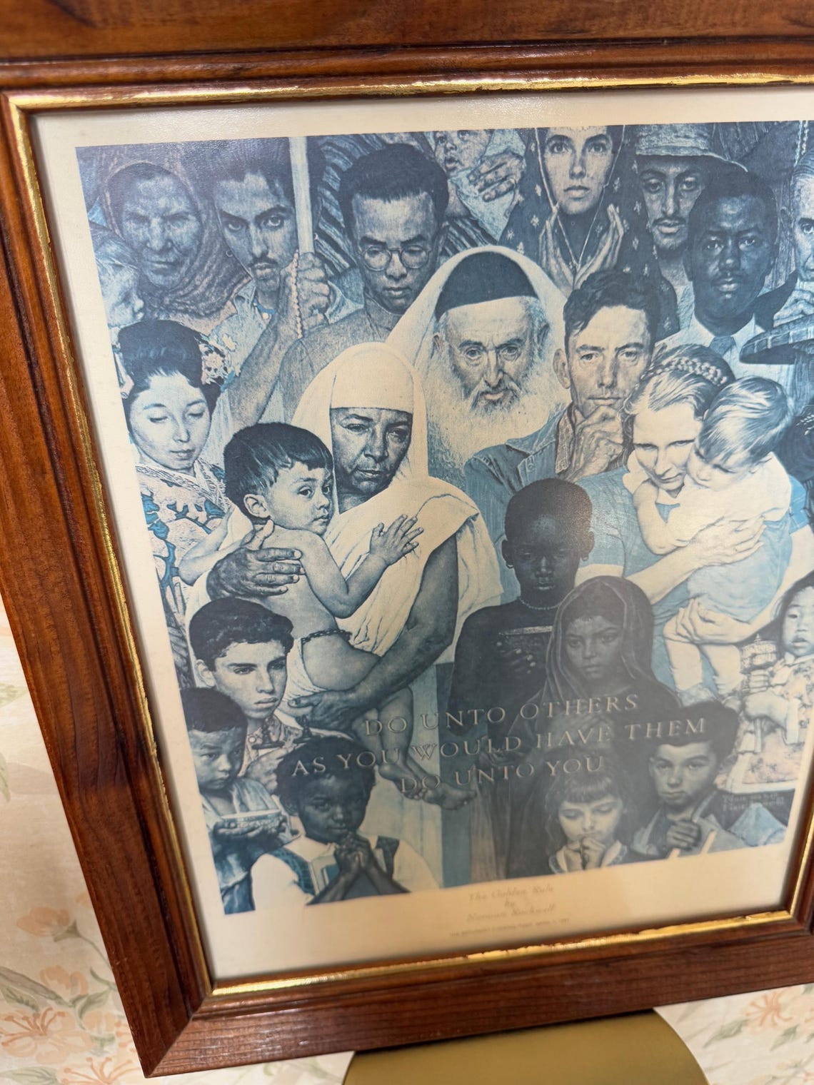 Norman Rockwell Golden Rule Vintage Framed Print - Etsy