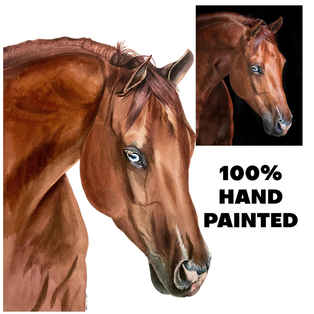 Custom Horse Portrait - Horse Painting - Equine - Equestrian - Western ...