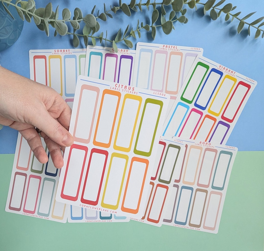 Colorful Planner Label Stickers: Large Organization Labels - Etsy