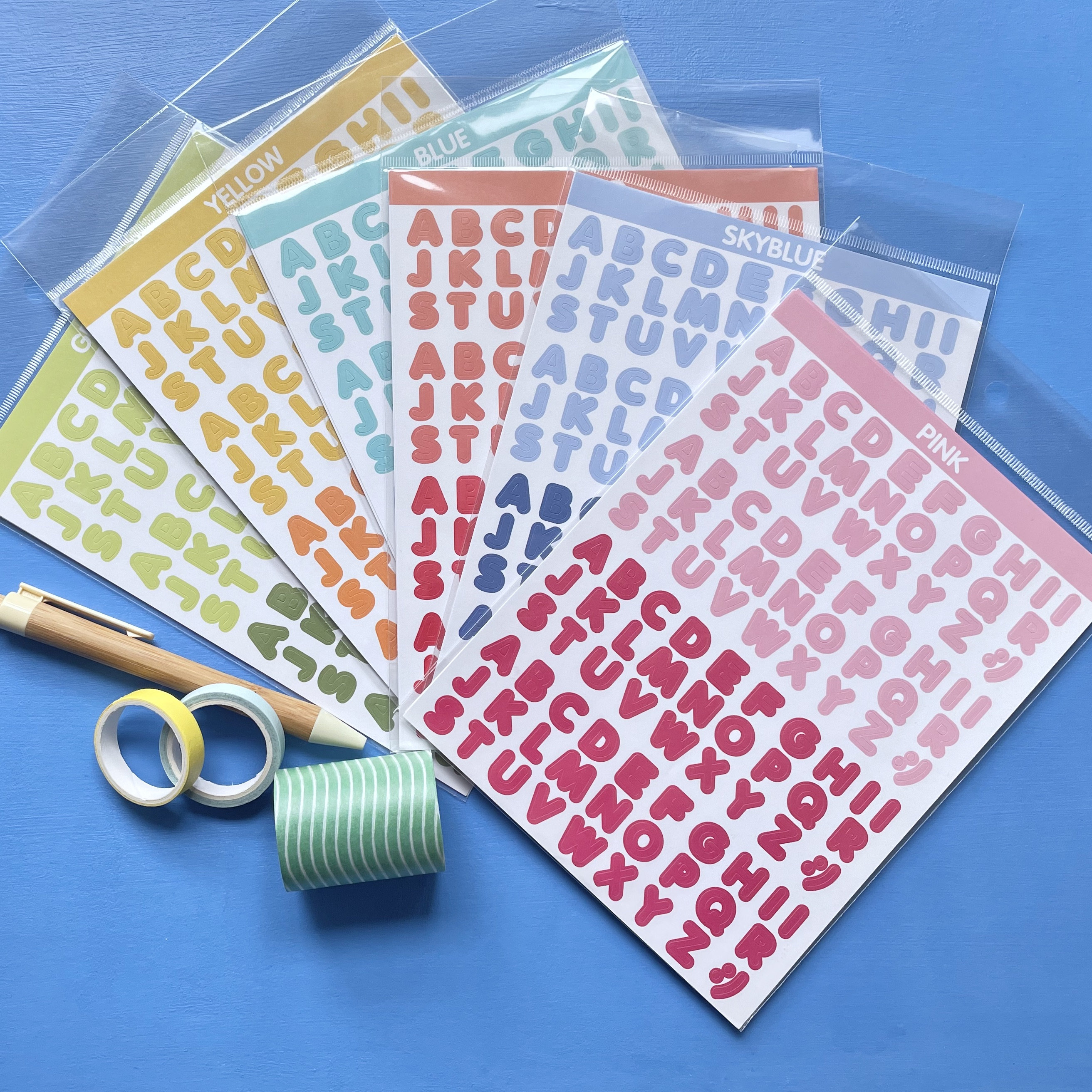 Alphabet Stickers / Colourful Alpha Stickers / English - Etsy