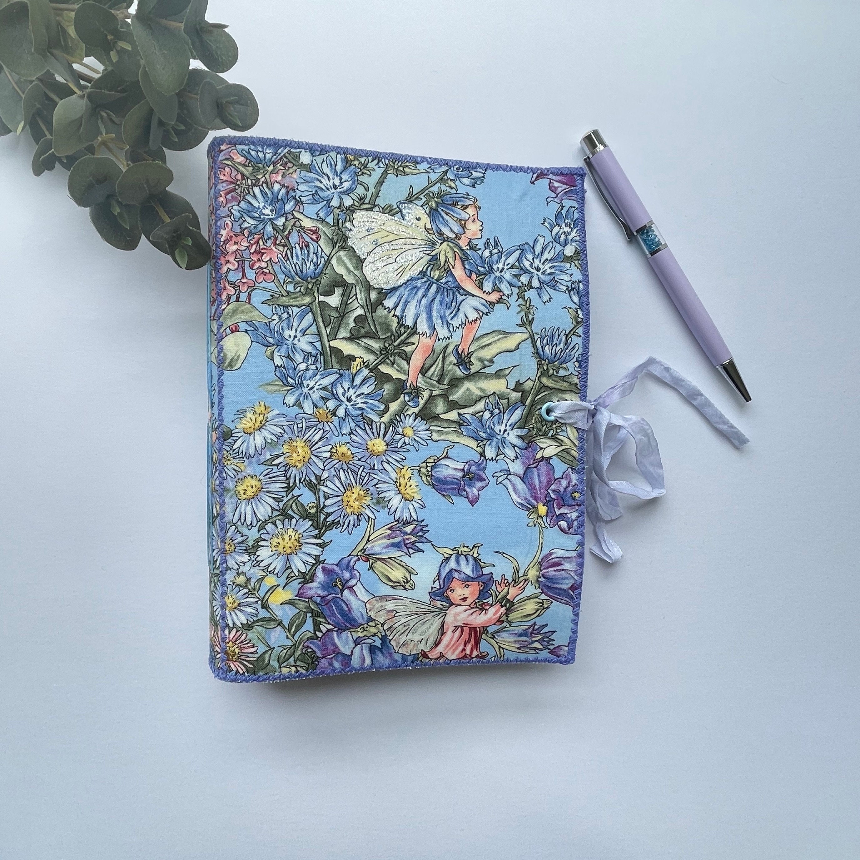 Handmade Flower Fairies Fabric Cover Journal / Junk Journal / | Etsy