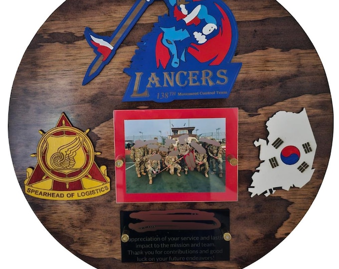 Custom Military PCS and Retirement Plaque: Personalized PCS Award ...