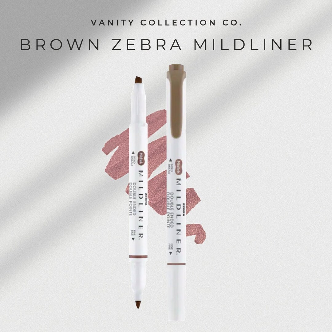 Zebra Mildliner Marker | Made in Japan | Dual Ended Brown Highlighter ...