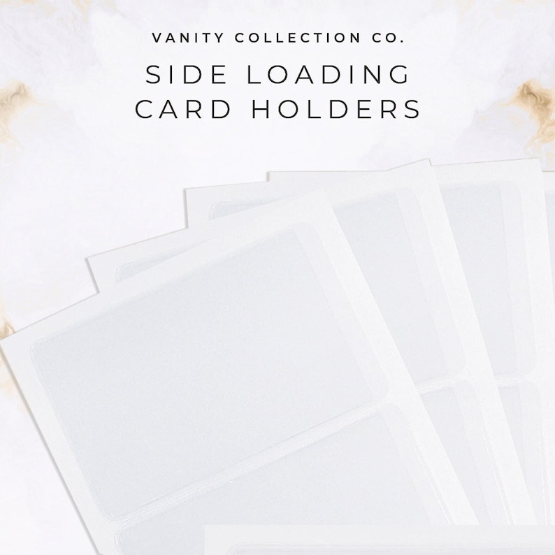 Side Load Clear Adhesive Card Pockets | 1 Sheet - Pack of 2 - Etsy