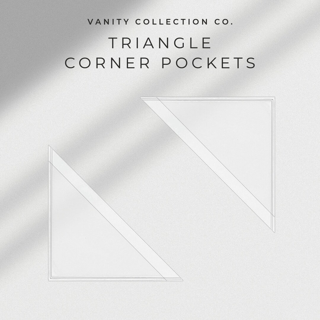 Triangle Corner Clear Adhesive Card Pockets | Calendar Corners | 3 X 3 ...