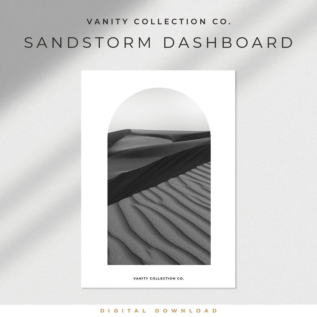 Into the Calm "sandstorm" Dashboard - A5 Printable - Etsy