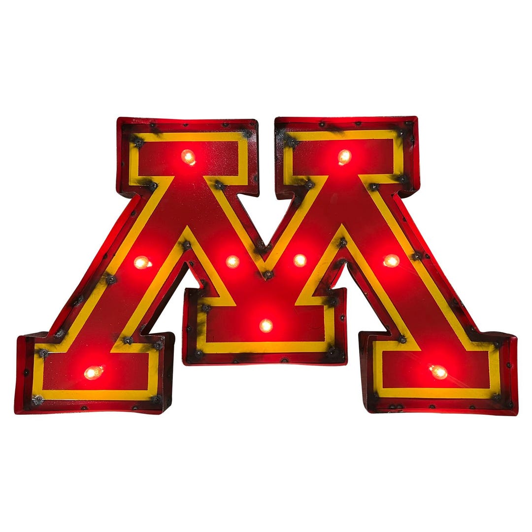 University of Minnesota Gopher's Illuminated Recycled Metal Wall Decor ...