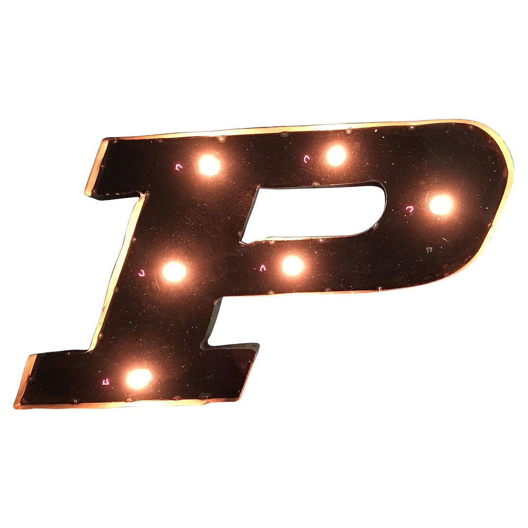 Purdue University "p" Illuminated Recycled Metal Wall Decor - Etsy