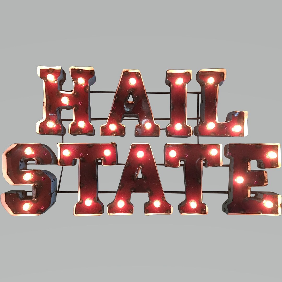 Mississippi State "hail State" Recycled Metal Wall Decor - Etsy