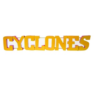 Iowa State Cyclones Recycled Metal Wall Decor - Etsy