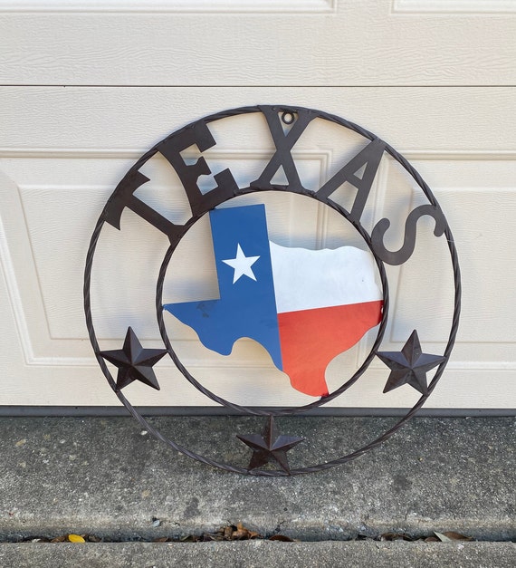 Wrought Iron Rustic Texas Sign