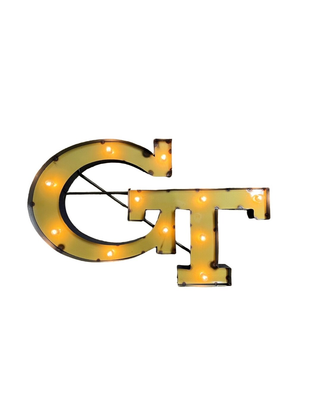 Georgia Tech Illuminated Recycled Metal Wall Decor - Etsy