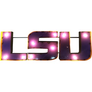 LSU Recycled Metal Wall Decor - Etsy
