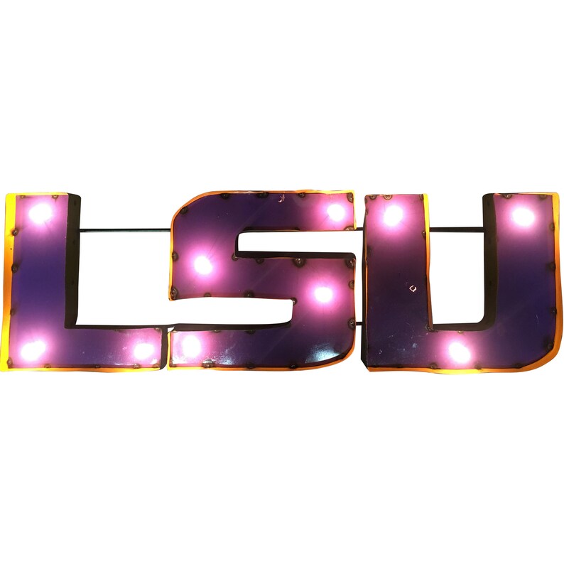 LSU Recycled Metal Wall Decor - Etsy