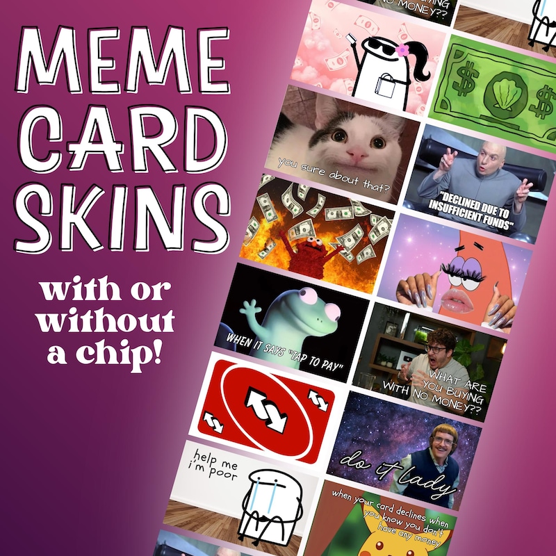 Funny Cute Debit Card Skin - Etsy