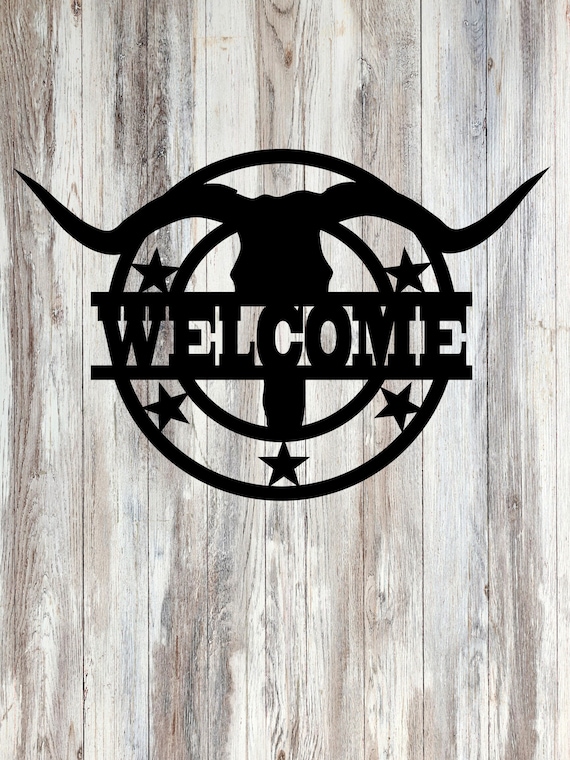 Metal Western Welcome Sign FREE SHIPPING Custom Steel - Etsy