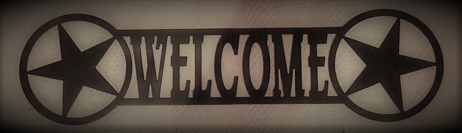 Stars Welcome Sign FREE SHIPPING Metal Door Sign Entry Welcome Sign ...