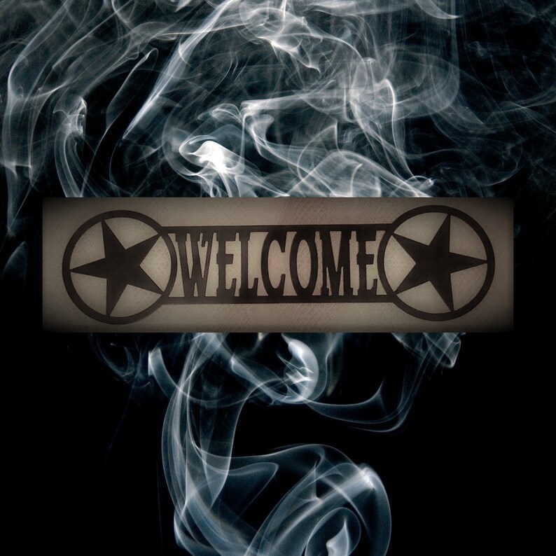Stars Welcome Sign FREE SHIPPING! Metal Door Sign - Entry Welcome Sign ...