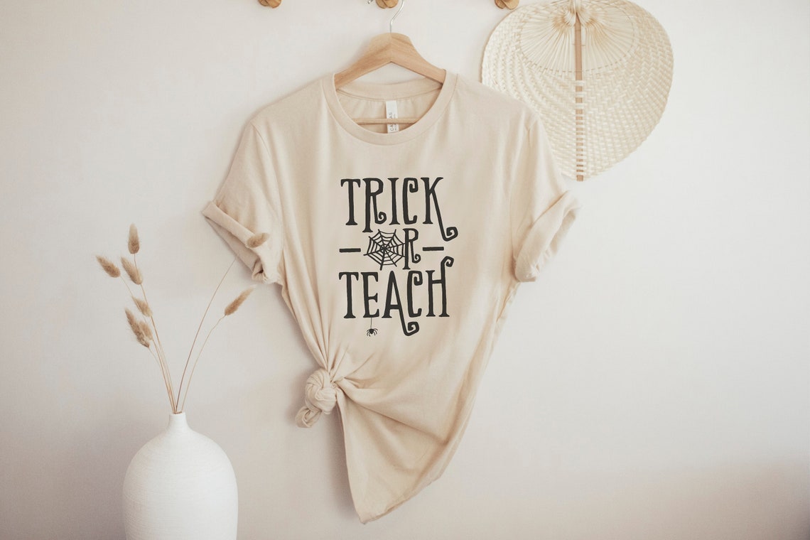 Trick or Teach Halloween Shirt, Halloween Teacher Shirt, Elementary ...