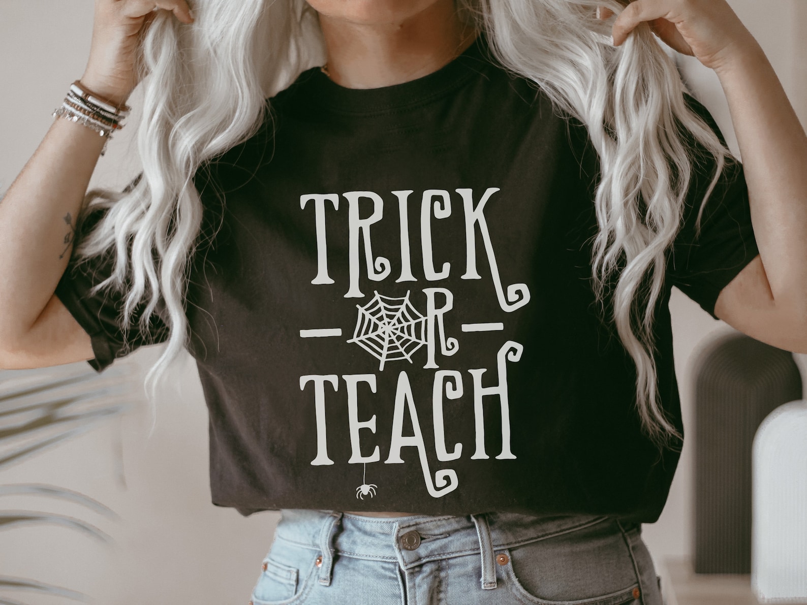 Trick or Teach Halloween Shirt Halloween Teacher Shirt - Etsy