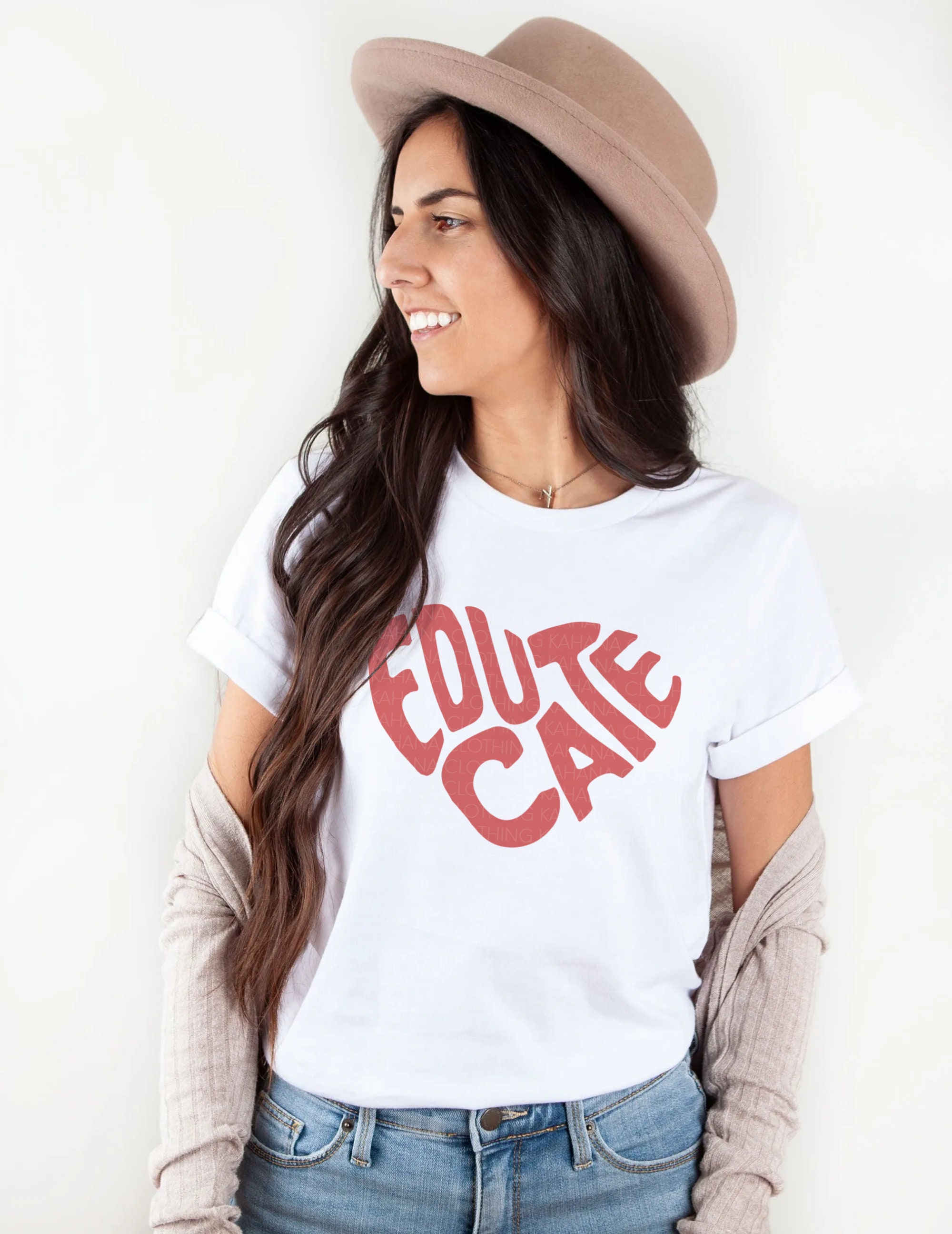 Educate Shirt Teacher Tshirt Teach Shirt Teacher Shirt | Etsy