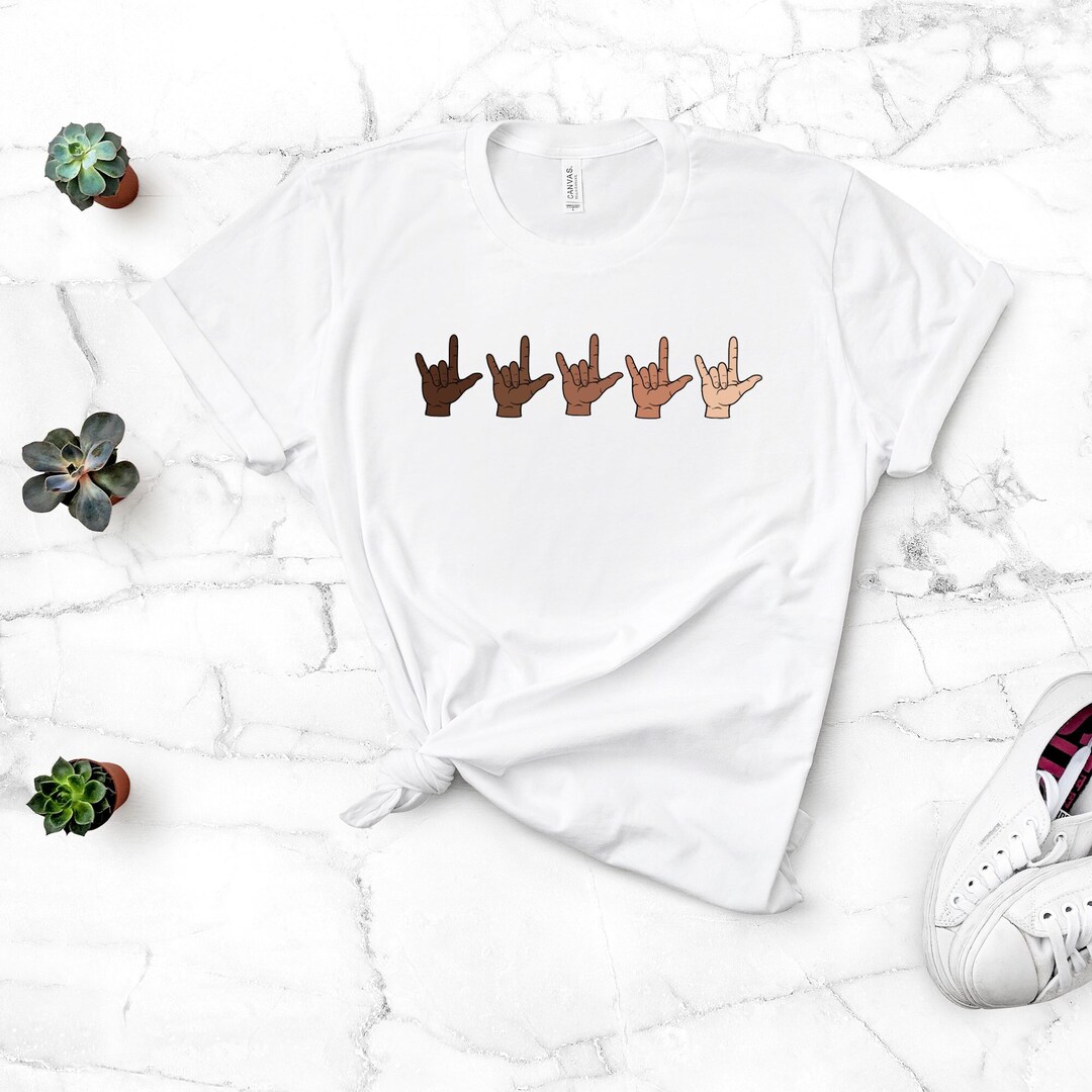 ASL Shirt, ASL Teacher Shirt, I Love You Sign Language Shirt, Love Hand ...