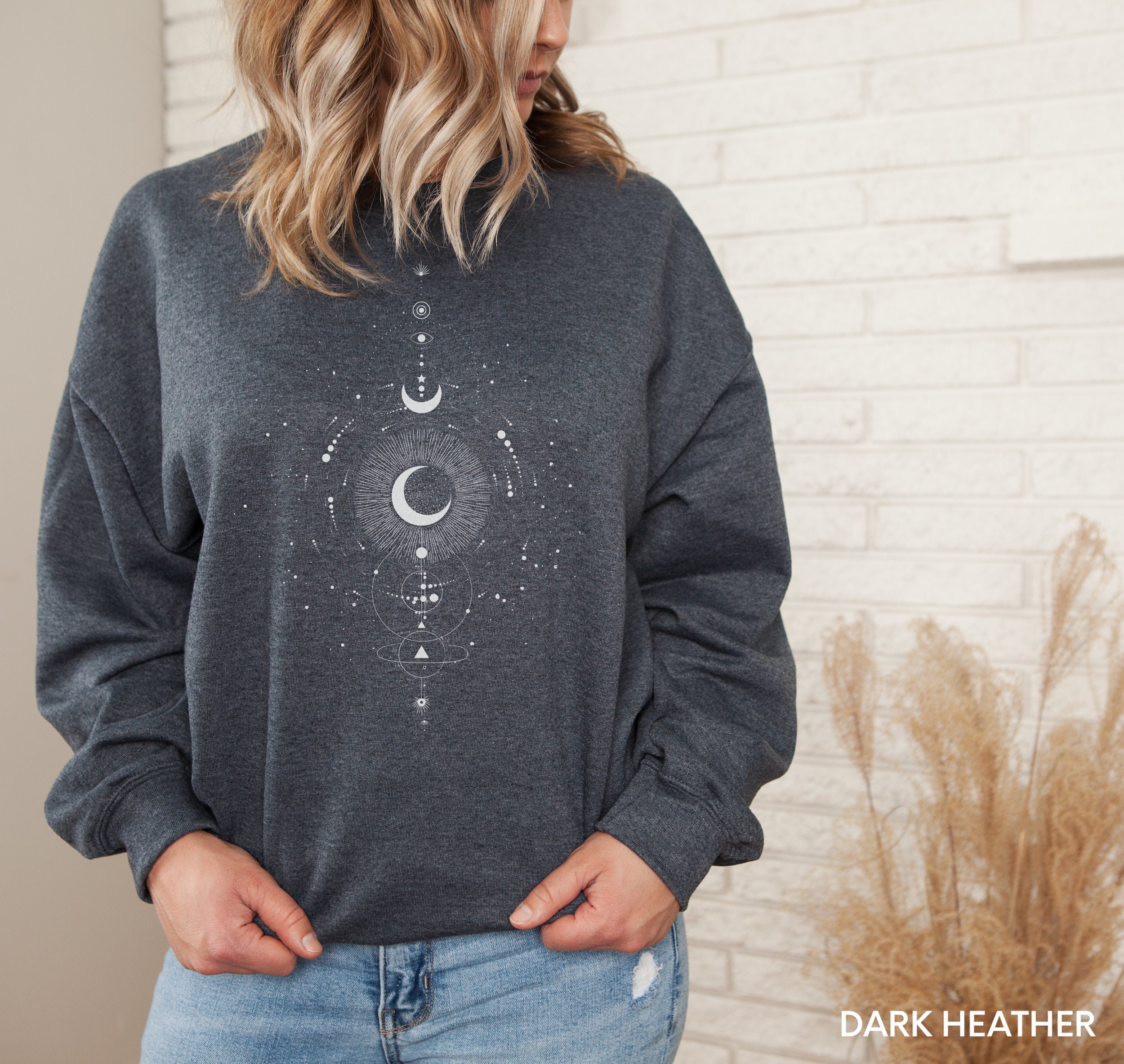 Boho Sun and Moon Sweater Celestial Sun and Moon T-Shirt Sun | Etsy