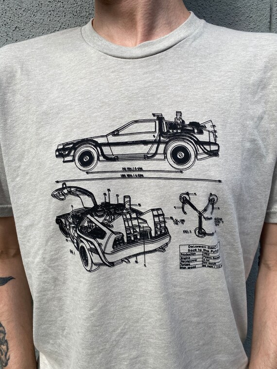 Back to the Future Delorean Schematic Shirt | Etsy