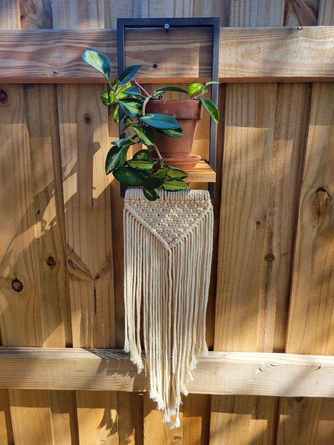 Floating Shelf With Macrame Detailing - Etsy