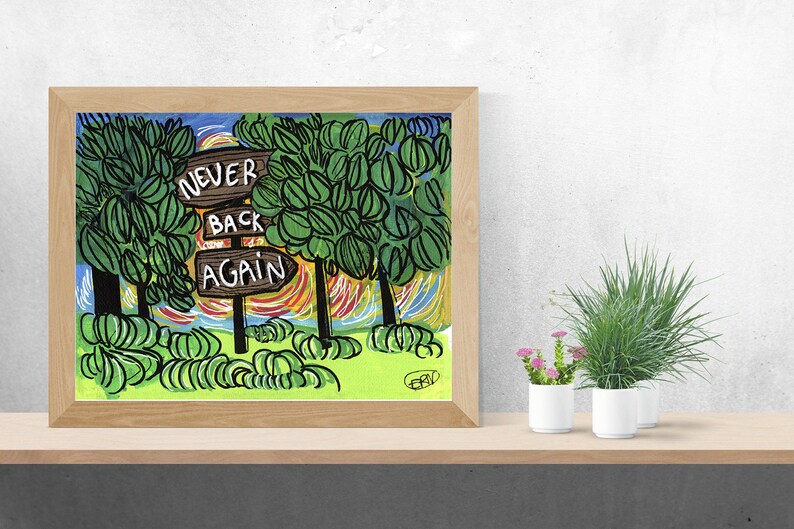 Never Back Again, Large Wall Art Print, Mixed Media Art Print - Etsy