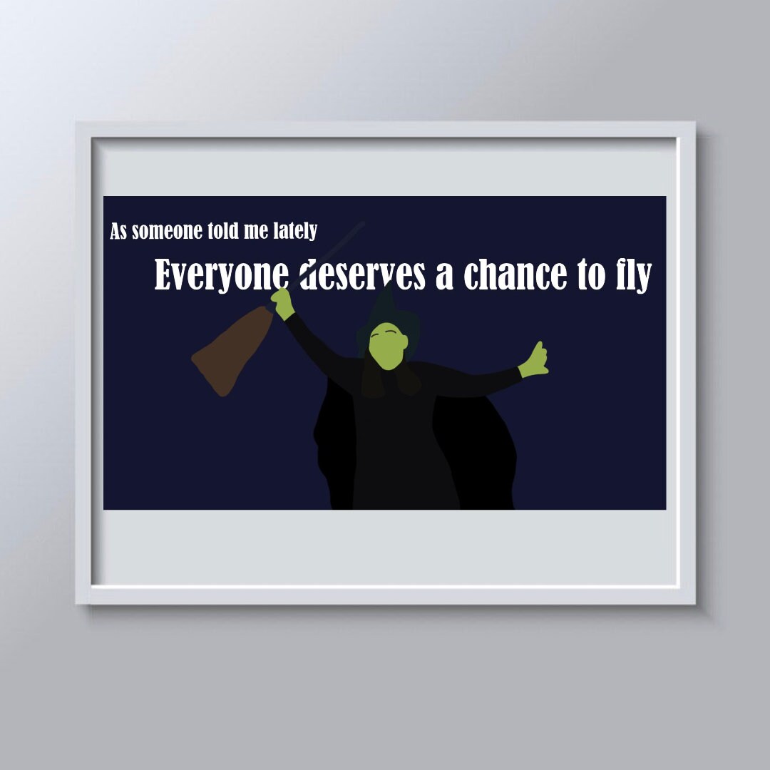Wicked Musical Poster Elphaba Defying Gravity - Etsy