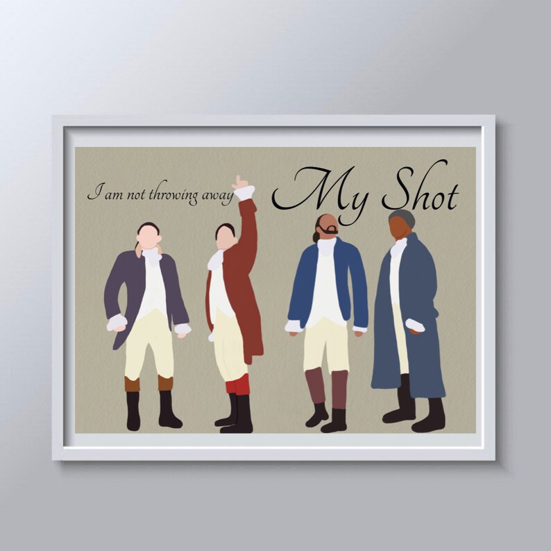 Hamilton Musical Poster My Shot Alexander Hamilton Marquis - Etsy