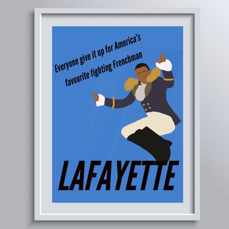 Hamilton Musical Poster Lafayette Guns and Ships. | Etsy