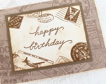 Travel birthday card | Etsy